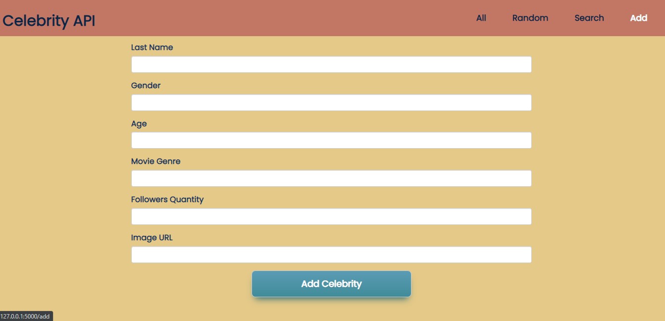 GitHub - Nika-Chinchaladze/Celebrity_REST_API_Demonstration_Flask GitHub - Nika-Chinchaladze/Celebrity_REST_API_Demonstration_Flask
