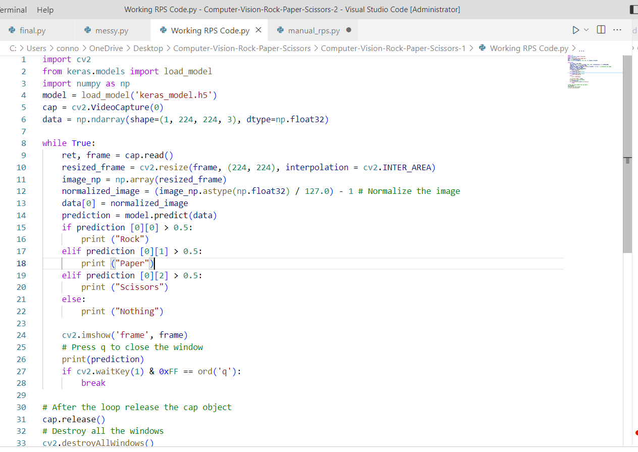 GitHub - ConnorNiblett/Computer-Vision-Rock-Paper-Scissors
