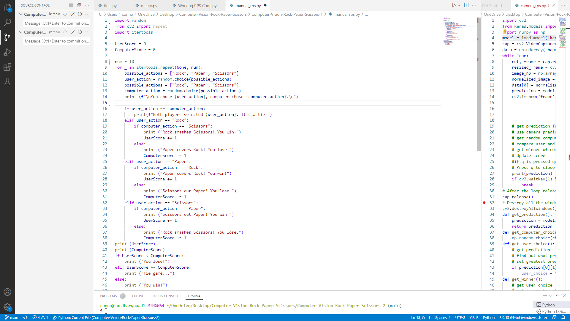 GitHub - ConnorNiblett/Computer-Vision-Rock-Paper-Scissors