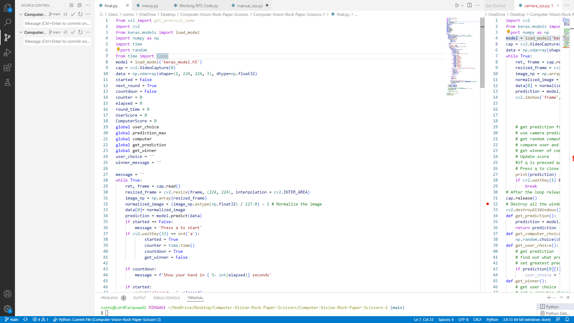 GitHub - ConnorNiblett/Computer-Vision-Rock-Paper-Scissors