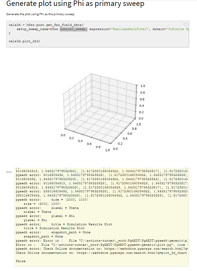 Bug located in ...Advanced FAr Field postprocessing example · Issue #1750 · ansys/pyaedt · GitHub