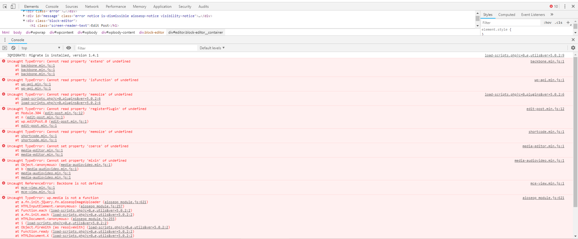 White Screen when trying to create a new post. · Issue #10356 · WordPress/gutenberg · GitHub