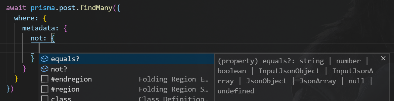 Fix JSON autocompletion · Issue #3441 · prisma/prisma · GitHub