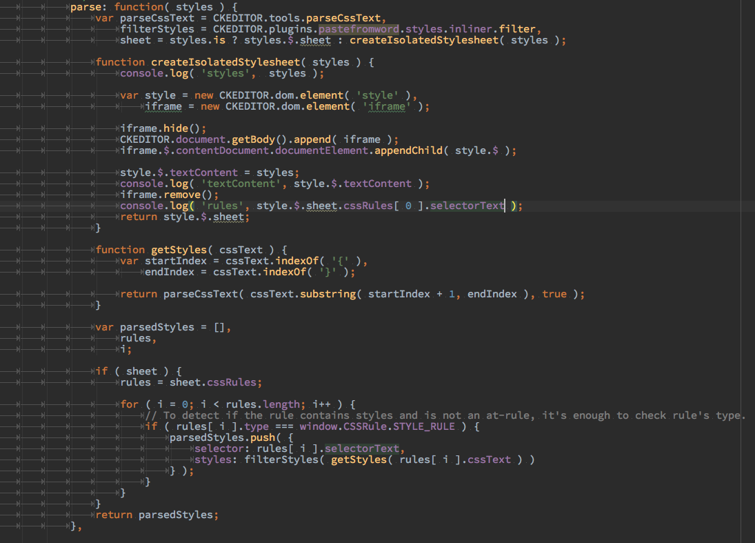 Investigate Edge camelcasing selectors in 'CKEDITOR.plugins ...