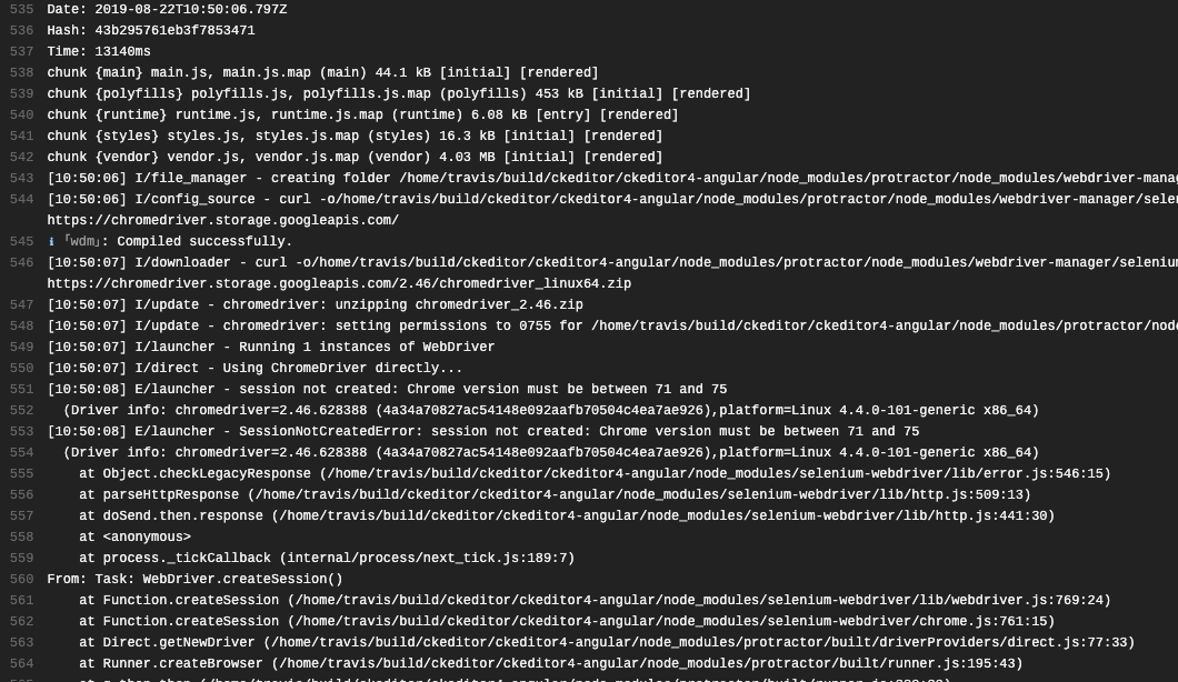 Integration Tests Fails On Ci Due To Chrome Version Mismatch · Issue 48 · Ckeditor Ckeditor4