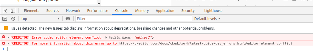The `editor Element Conflict` Error Still Visible In React Docs Example · Issue 4267 · Ckeditor 5581