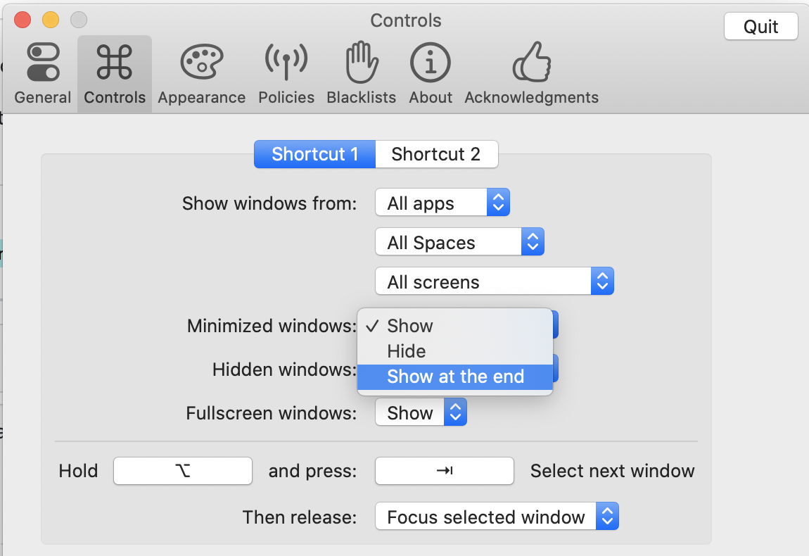 Minimized windows should shift to the end of the list · Issue #1900 · lwouis/alt-tab-macos · GitHub