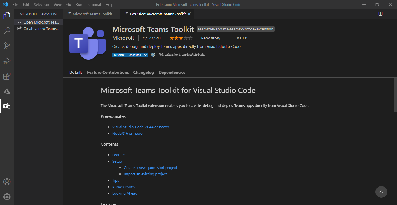 There is no command to "Import an existing project" · Issue #2857 · MicrosoftDocs/msteams-docs ...