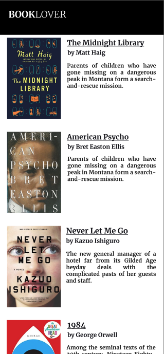 Feature: User can see the list of bestselling books · Issue #1 · yuliia-p/BookLover · GitHub