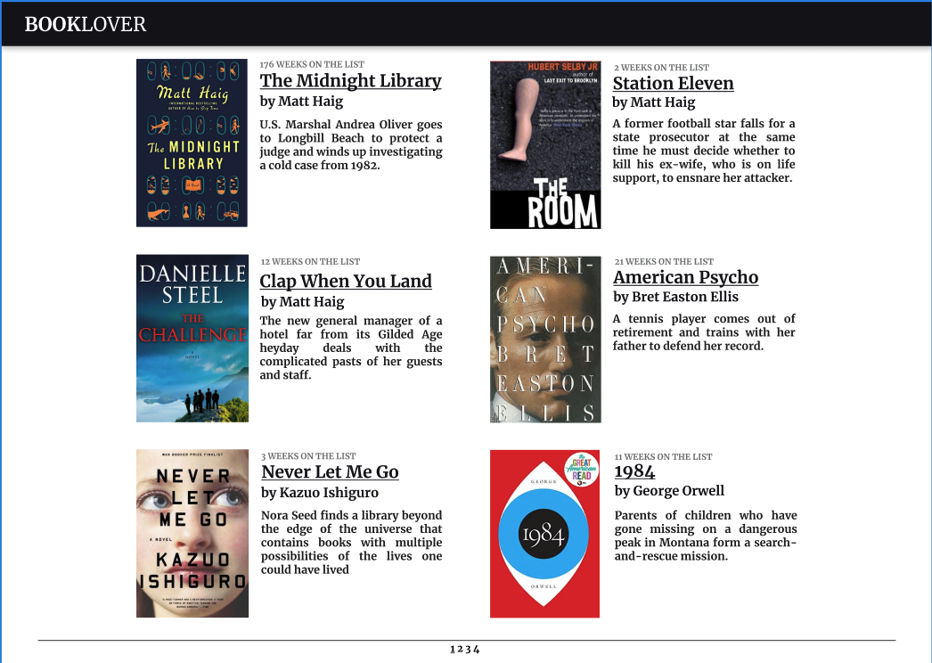 Feature: User can see the list of bestselling books · Issue #1 · yuliia-p/BookLover · GitHub