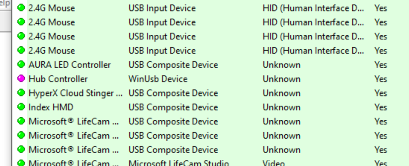 Display color legend in app · Issue #2 · Seabreg/usbdeview · GitHub