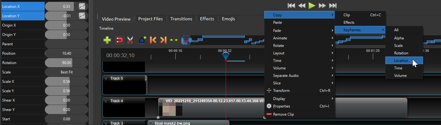 When multiple keyframe elements are selected, remove should remove all ...