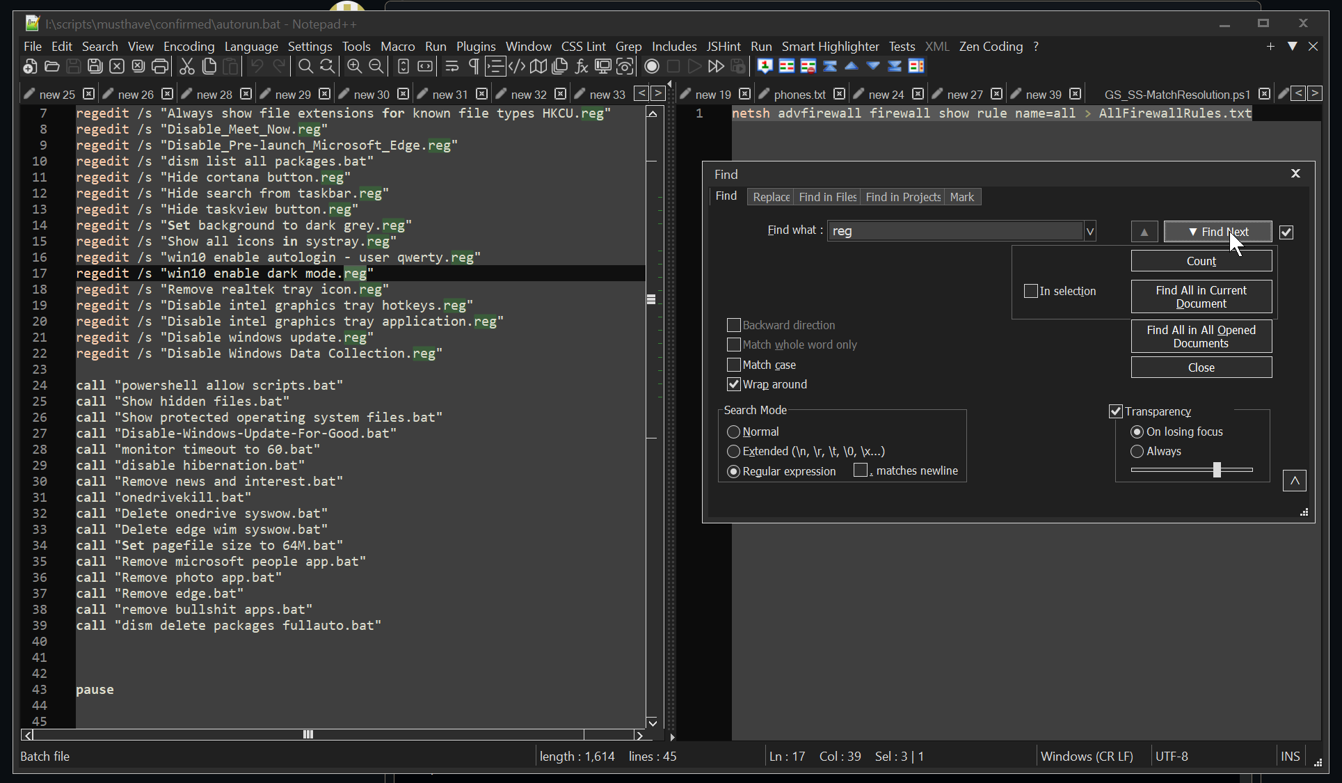 Search dialog option to scroll found text to left · Issue #13117 · notepad-plus-plus/notepad ...