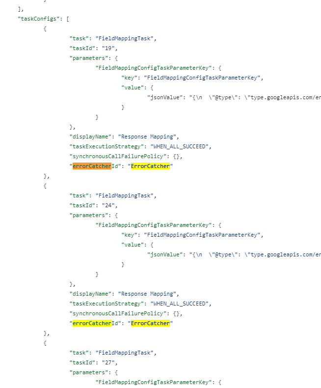 Integration Export Is Working As Expected With Errorcatcherconfigs But Deployment Failing With
