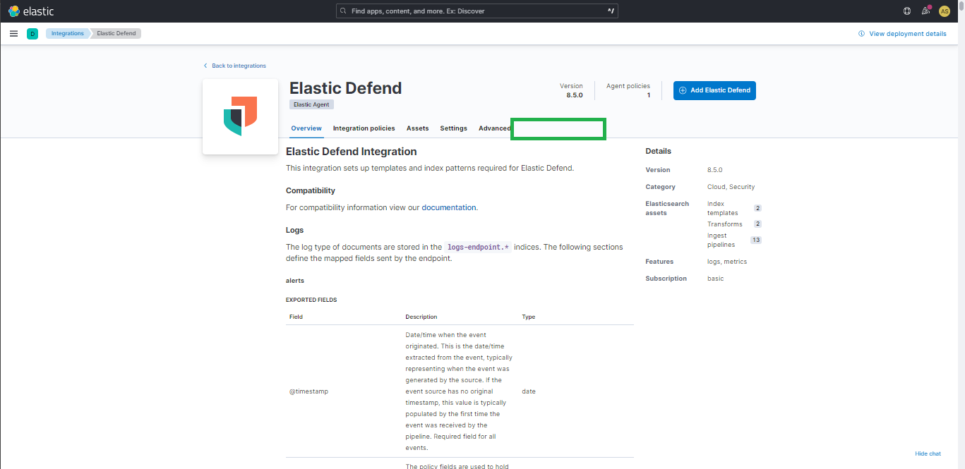 [Security Solution] `Inputs` are not visible under API Reference tab for `Endpoint and Cloud ...
