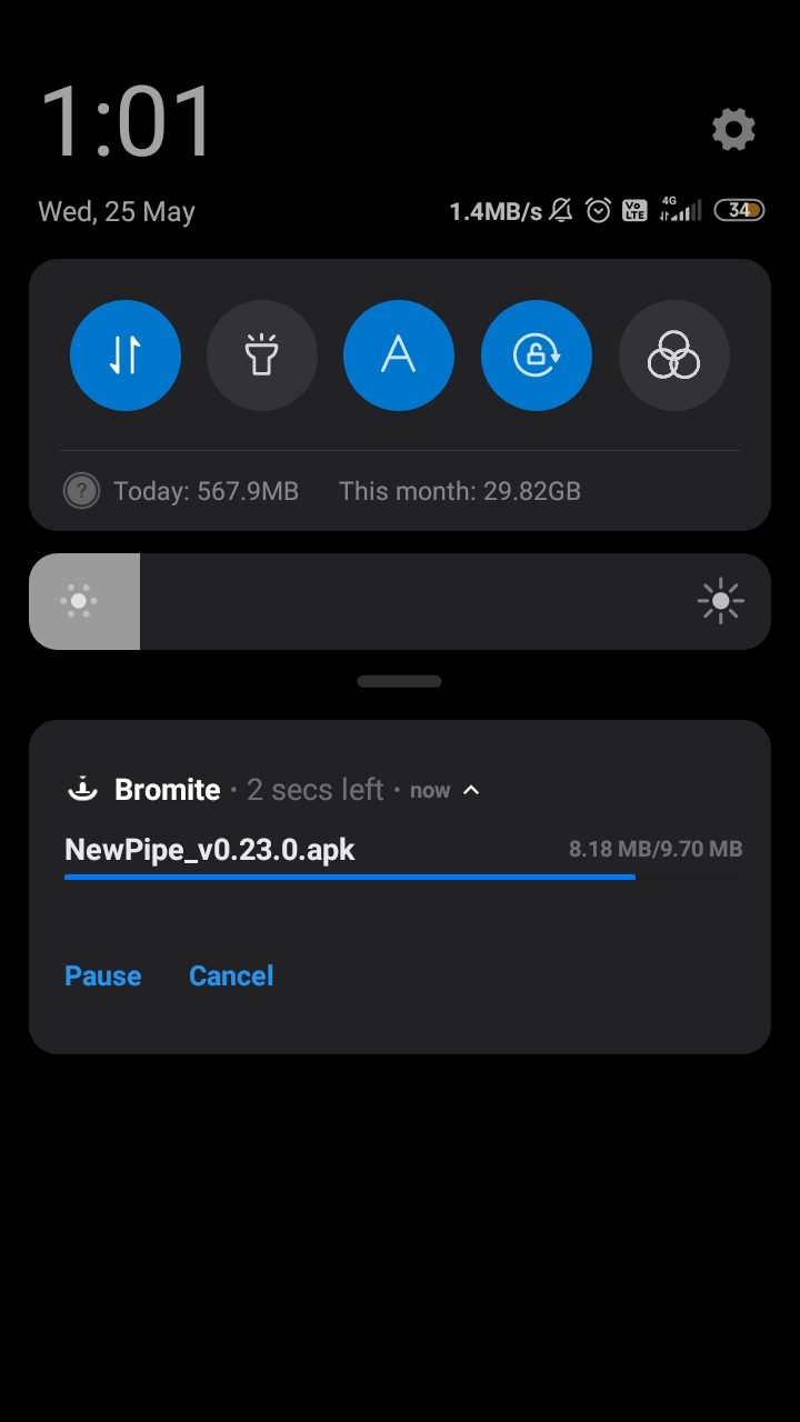 Show download progress and name of the video/audio file in notification ...