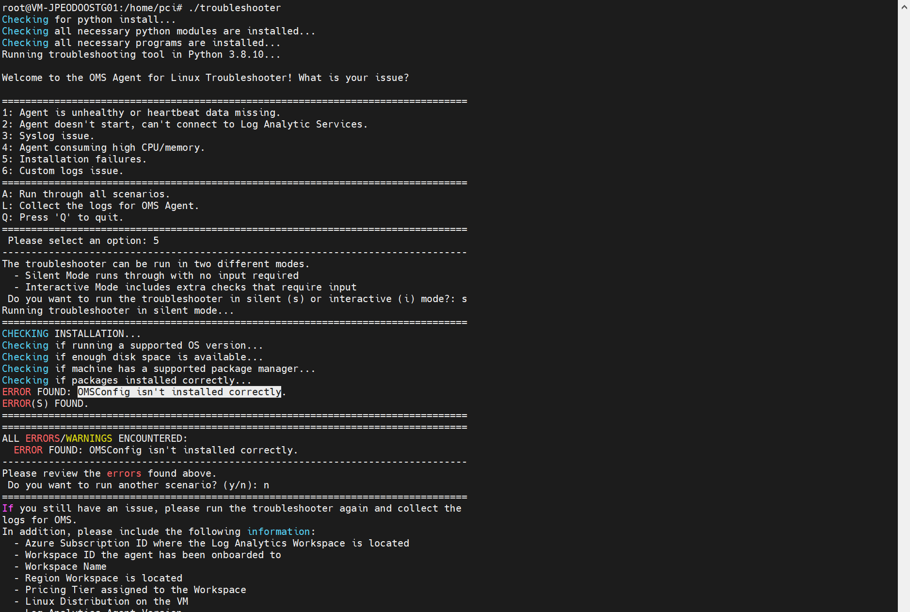 Unable To Open Optmicrosoftomsagentlicensedpkg New Permission Denied · Issue 1499