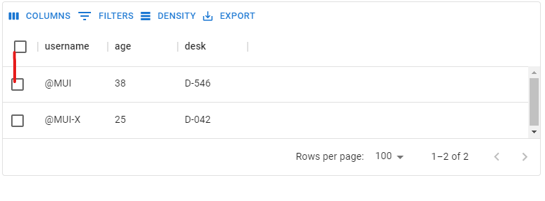 How To Set Correctly Visibility For Selection Column · Issue 5708 · Muimui X · Github 
