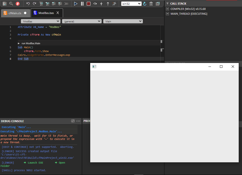 my RC6 application does not launch in Twinbasic · Issue #974 ...