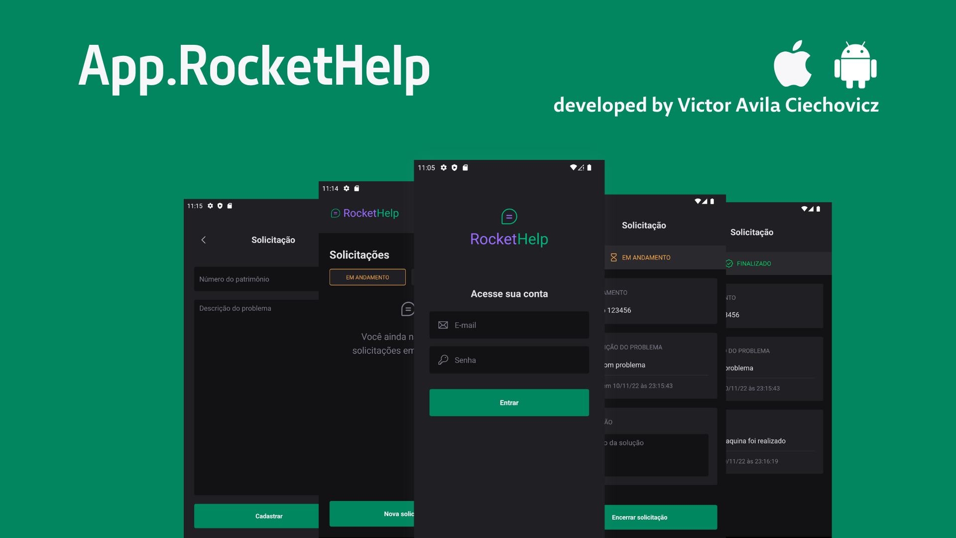 GitHub - VictorCiechovicz/RocketHelp: 📋🔧 App to allows you to manage equipment maintenance and ...