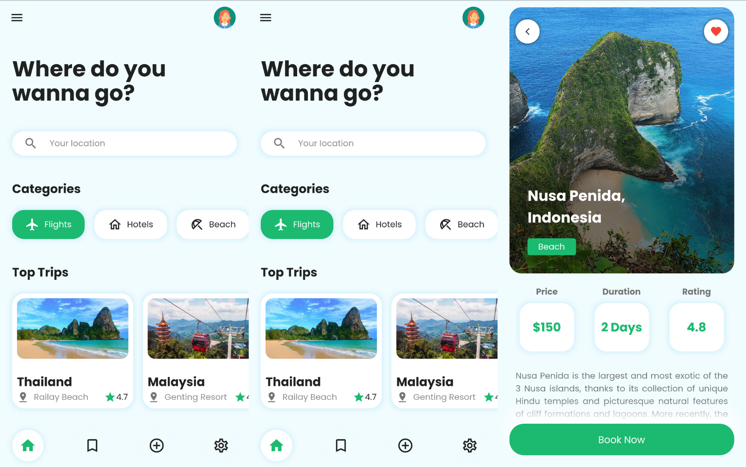GitHub - bonifacioronald/travel-app: Travel App UI Onboarding + Home ...