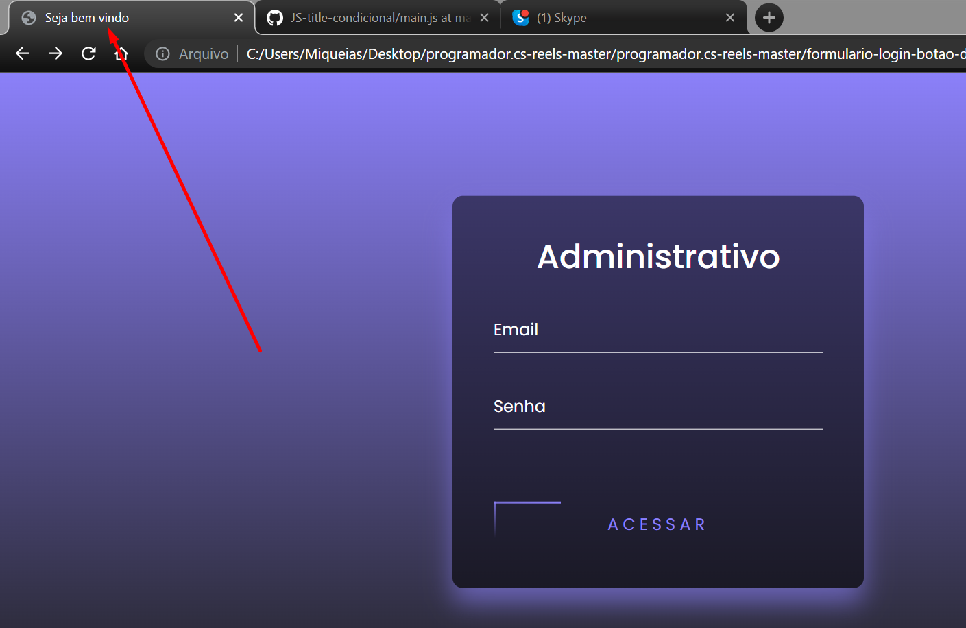 GitHub - miqueiasbrandao/JS-title-condicional