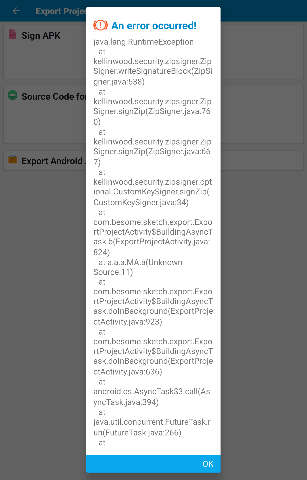 Error in Exporting AAB file and App · Issue #498 · Sketchware-Pro/Sketchware-Pro · GitHub
