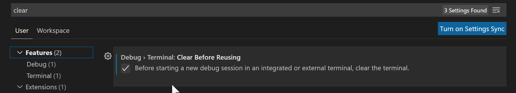 Clear build console and scroll up to top after build · Issue #137135 · microsoft/vscode · GitHub