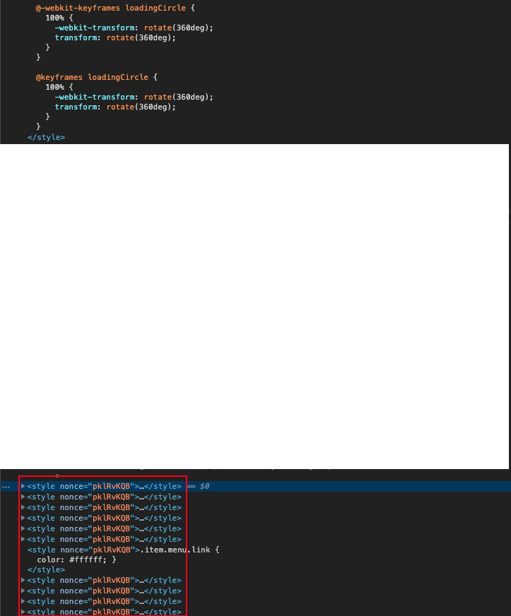 Csp Nonce Is Not Applied Even After Creating A Configprovider · Issue