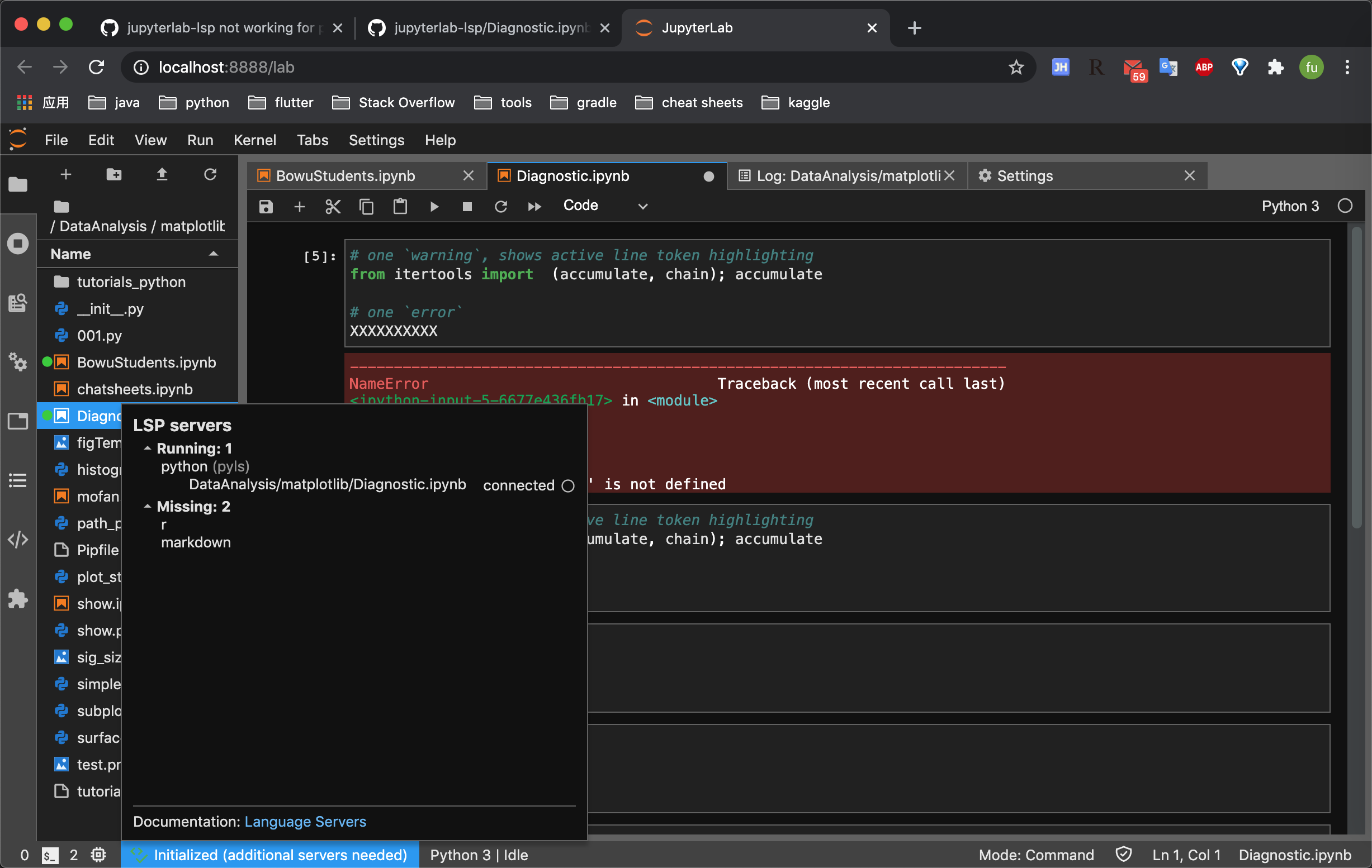 jupyterlab-lsp not working for pyls · Issue #354 · jupyter-lsp ...