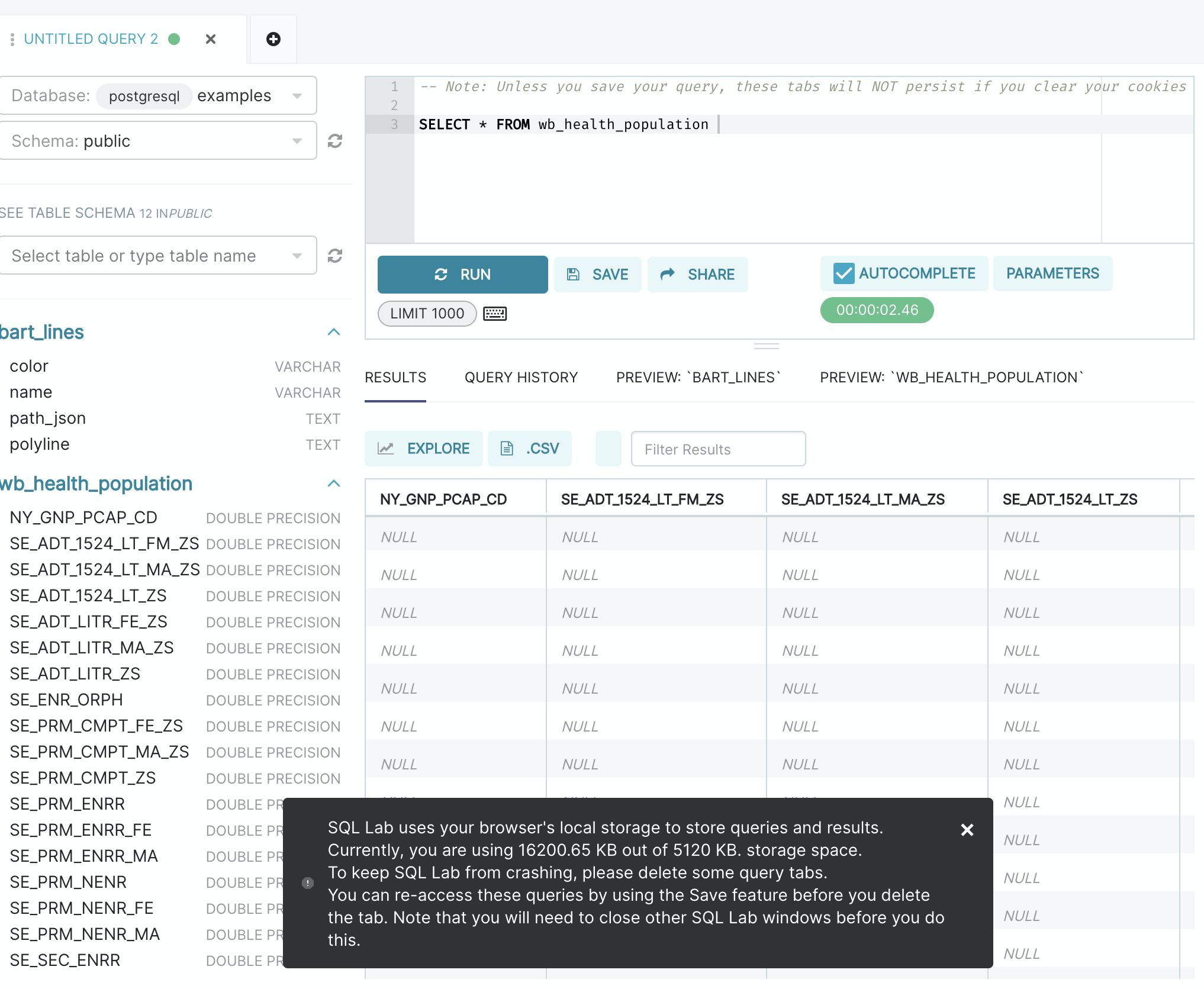 SQL Lab - Local Storage Message Appears Frequently · Issue #11905 ...