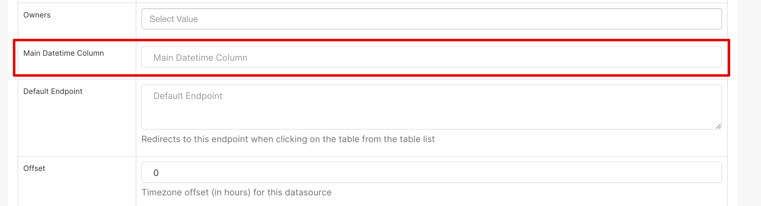 Add "Main Datetime Column" in Edit Dataset modal · Issue #12958 · apache/superset · GitHub