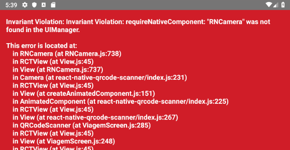 "RNCamera" was not found in UIManager · Issue #2345 · react-native-camera/react-native-camera ...