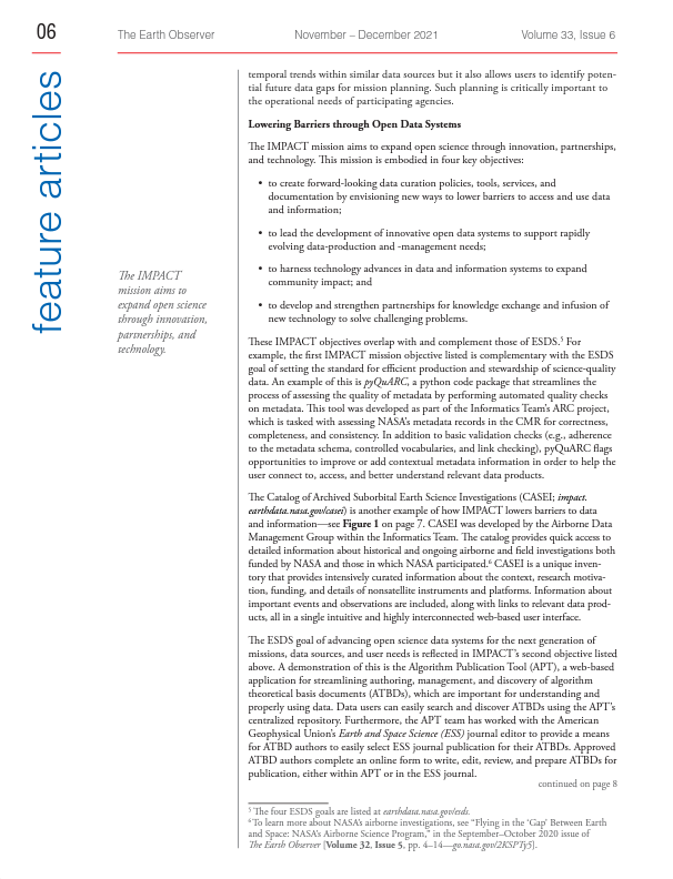 The Earth Observer Nov Dec 2021 color 508 · Issue #28 · NASA-IMPACT ...