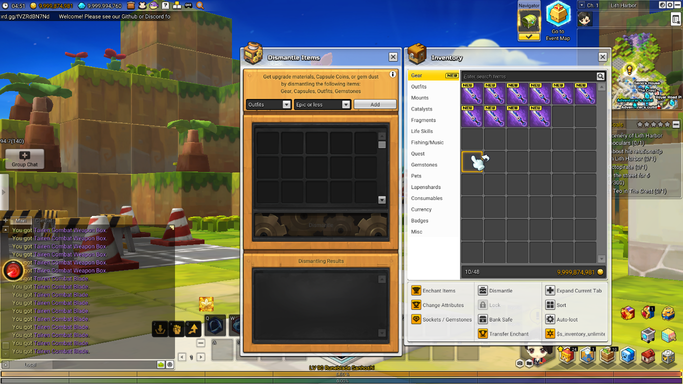 Mass dismantling not working · Issue #679 · AlanMorel/MapleServer2 · GitHub