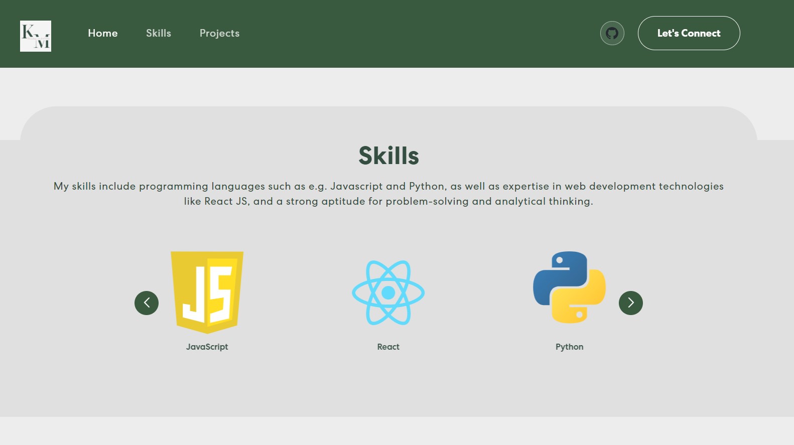 GitHub - karolinamarszal/myPortfolio: Personal portfolio website, made using React.js & Bootstrap