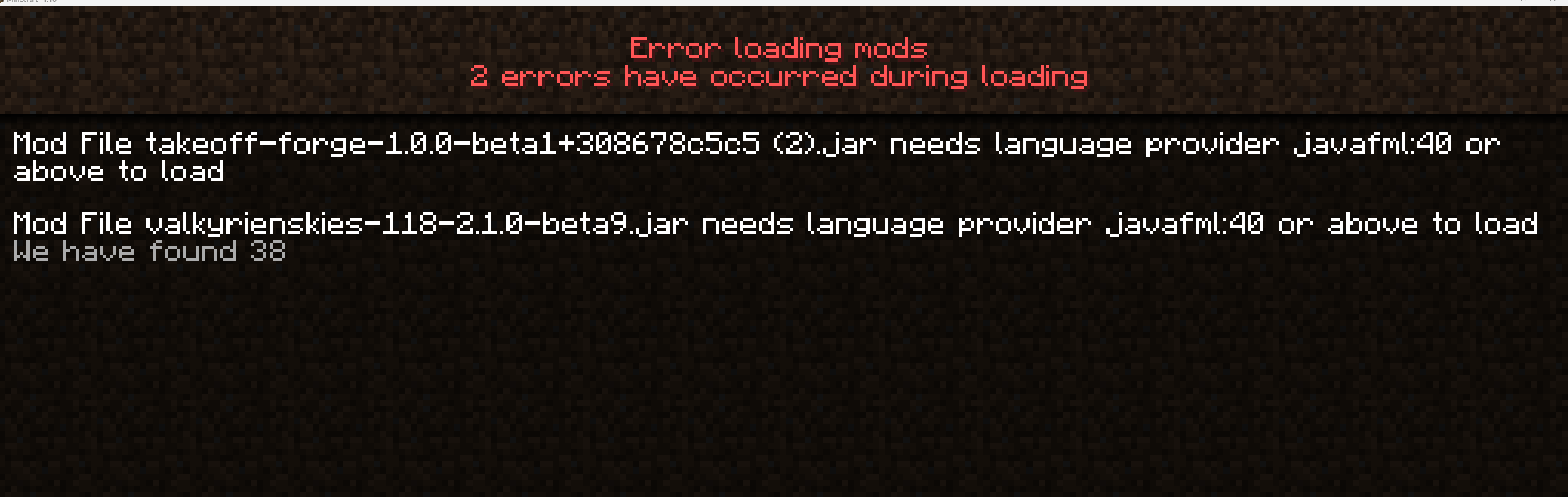 the .jar doesnt open i ran jar fix and installed optifine to see if ...