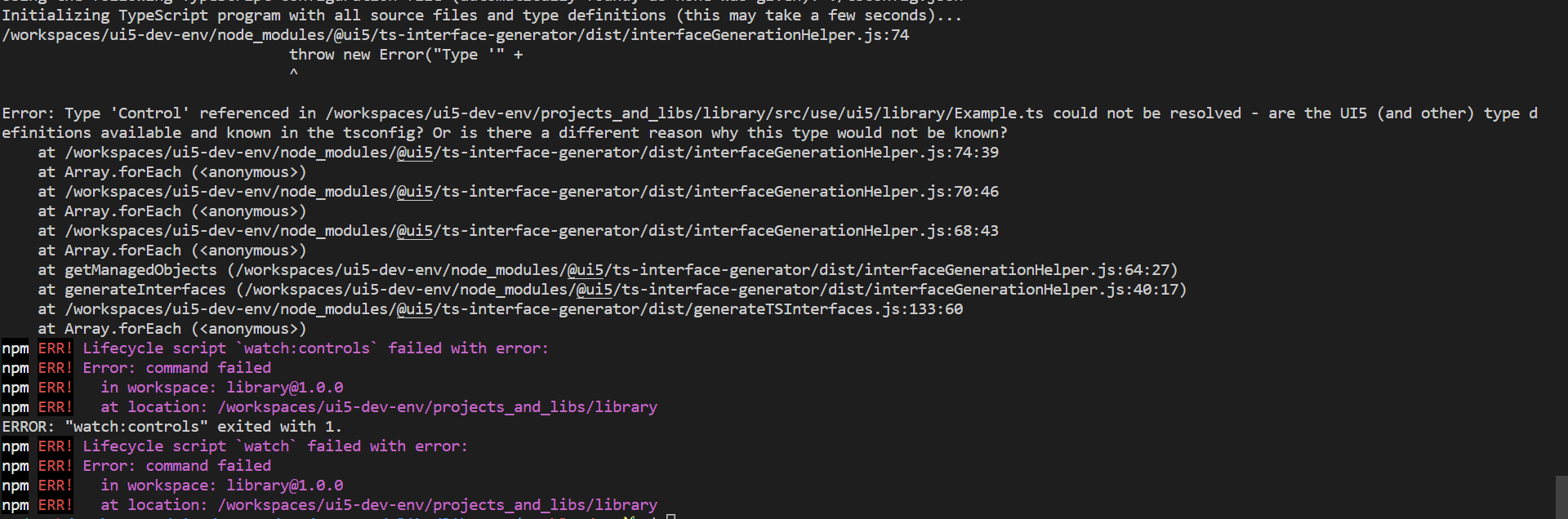 Running The Package Json Watch Script Fails Because Of Missing Tsconfig Json Types Array · Issue
