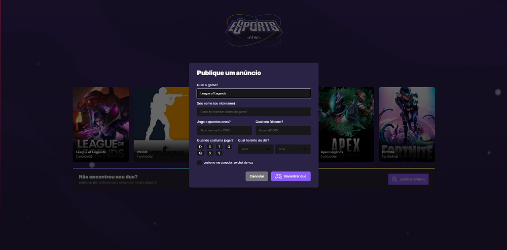 GitHub - AllanSantanna/esport