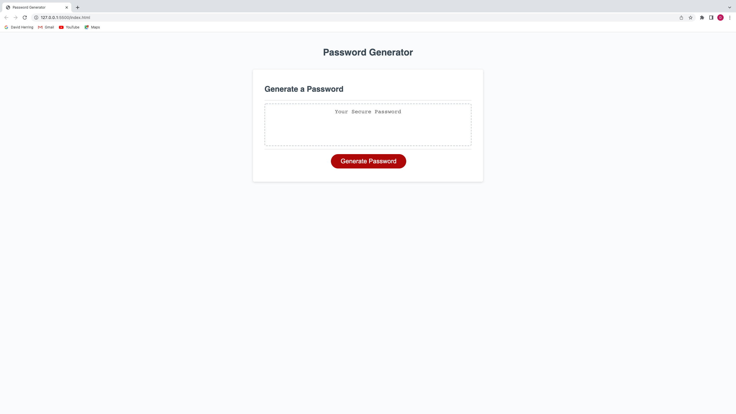 GitHub - davidherring1998/passwordgenerator: password generator that ...
