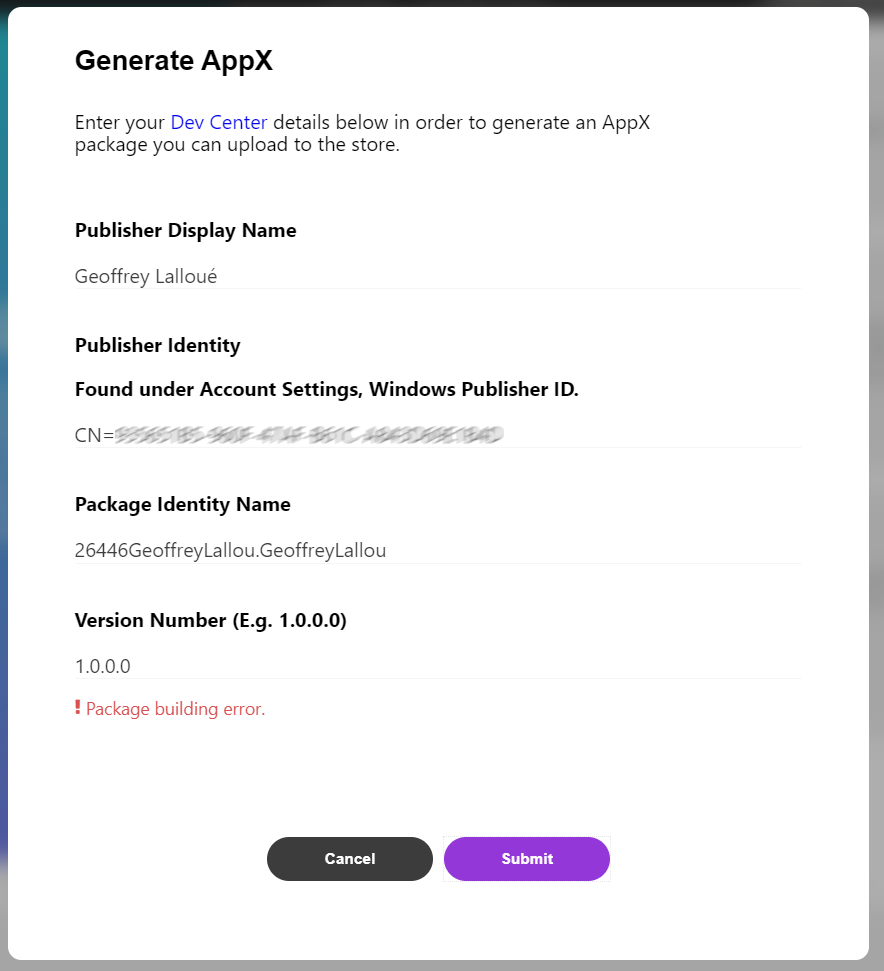 500 Error Generating Appx Package · Issue 1120 · Pwa Builderpwabuilder · Github