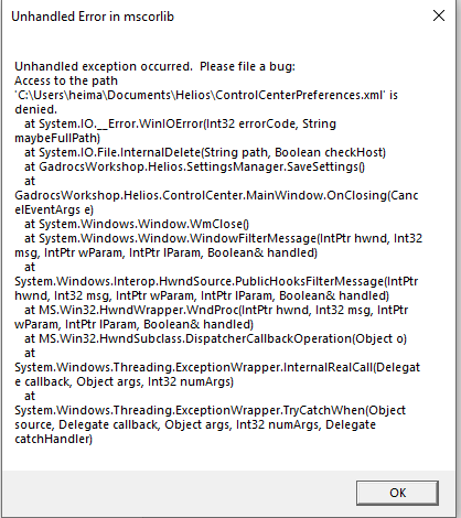 Helios Error Please help · Issue #684 · HeliosVirtualCockpit/Helios · GitHub