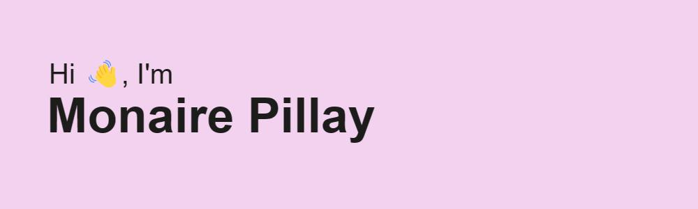 Monaire-p (Monaire Pillay) · GitHub