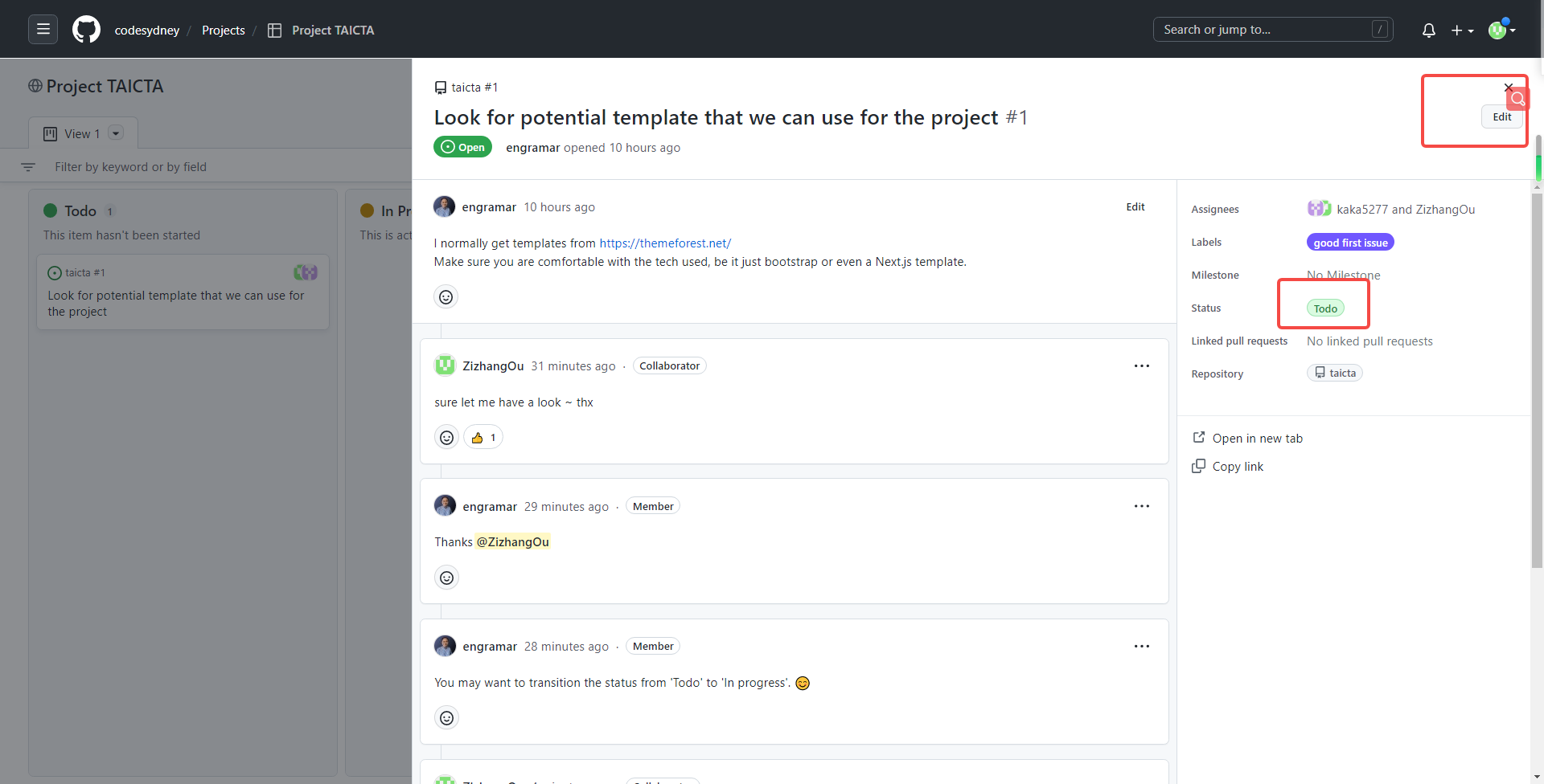 Look for potential template that we can use for the project · Issue #1 · codesydney/aicta · GitHub