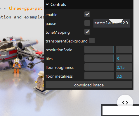 Put `samples` next to `pause` control inside gui · Issue #24860 · mrdoob/three.js · GitHub