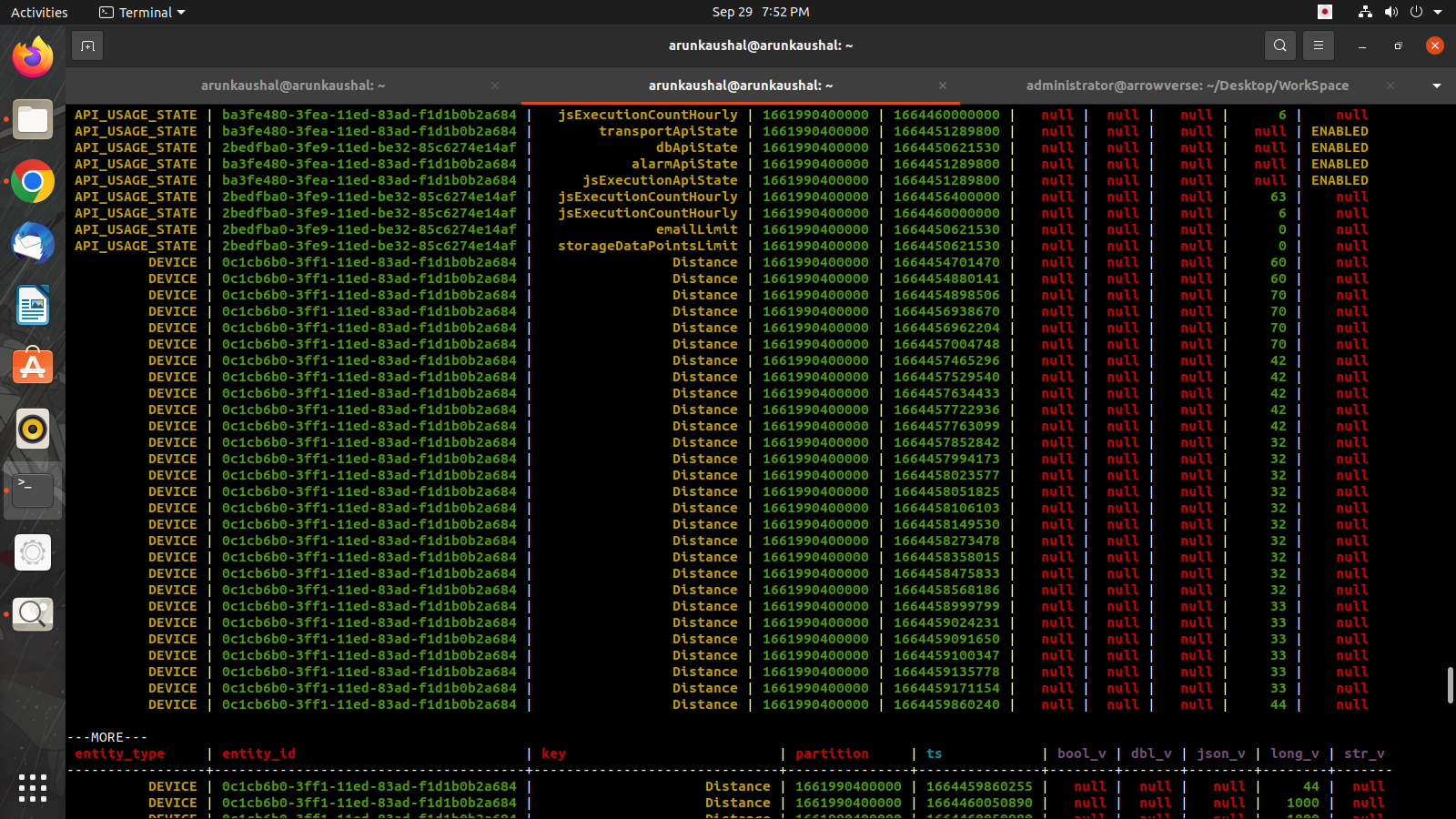 Database manipulation using Cassandra, optimizations, cleaning routines and data persistence ...