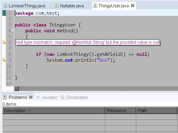 Eclipse 'report problems as you type' reports non-existing nullability problems. · Issue #1497 ...