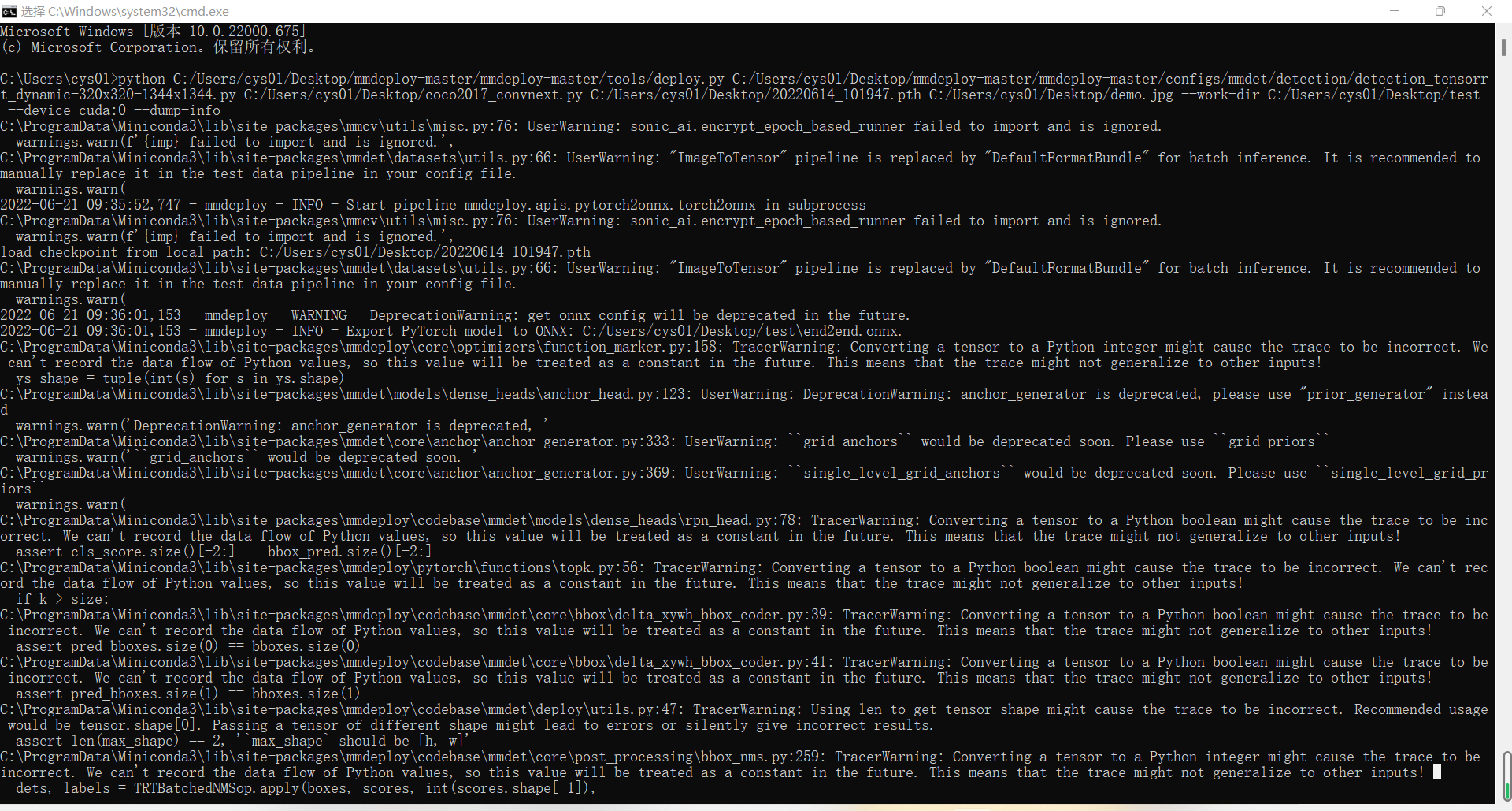 When I Use Mmdeploy 0 5 0 To Run The Mask Rcnn Model On The Windows Platform The Following