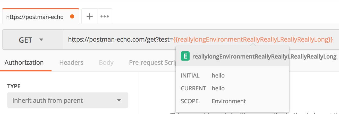 Text is overflowing for long variable name in environment variable ...
