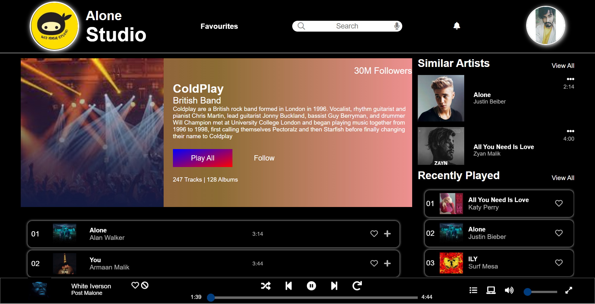 GitHub - sadaab2784/Music_Player: I had a Major project to make ...